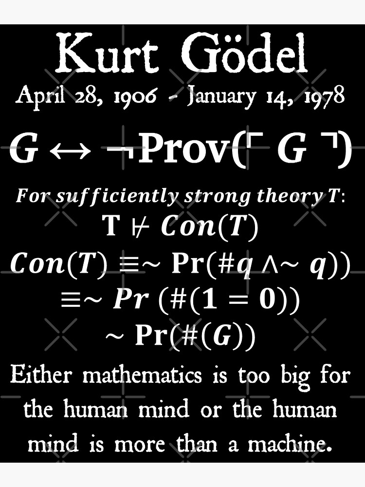 "Kurt Godel Mathematician Logician Vintage Mind or Machine Math Design ...