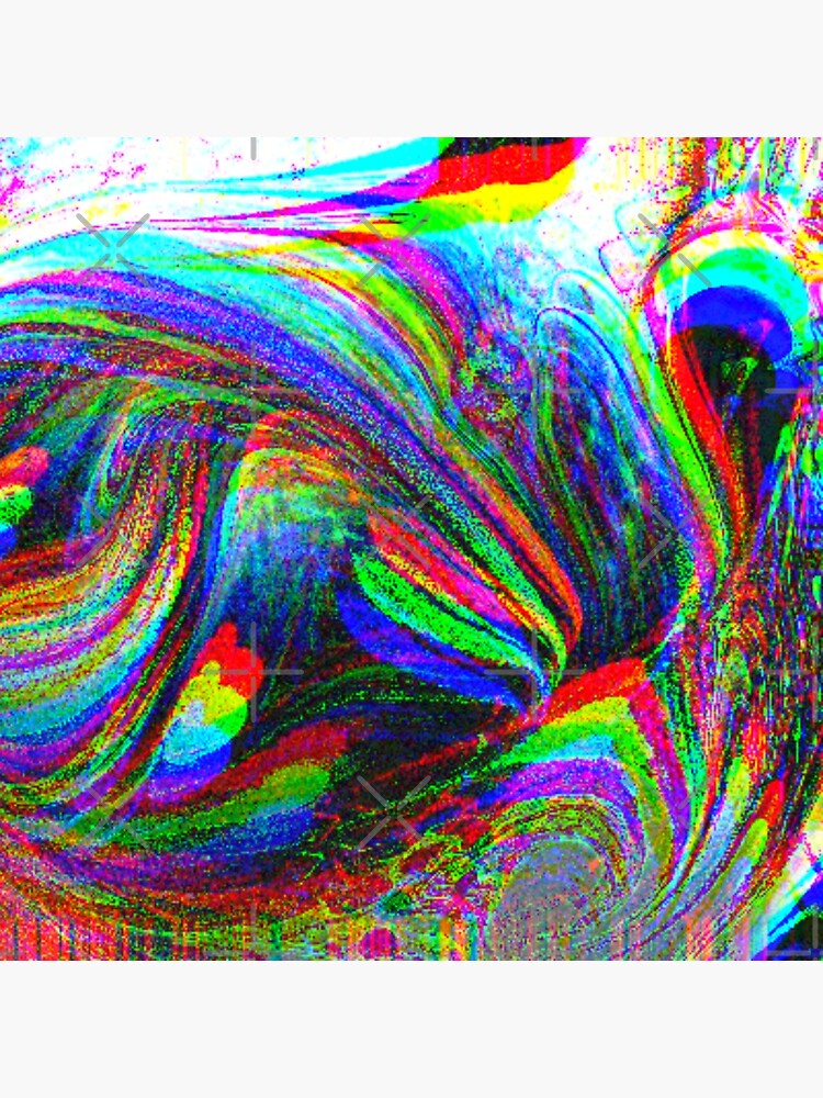 "Trippy Liquid Art Black and White Liquid Drip Glitch | Stoked Up Art ...