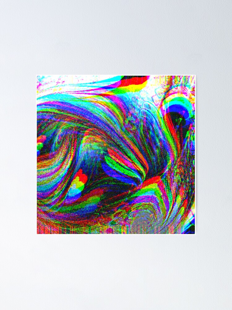 "Trippy Liquid Art Black and White Liquid Drip Glitch | Stoked Up Art ...