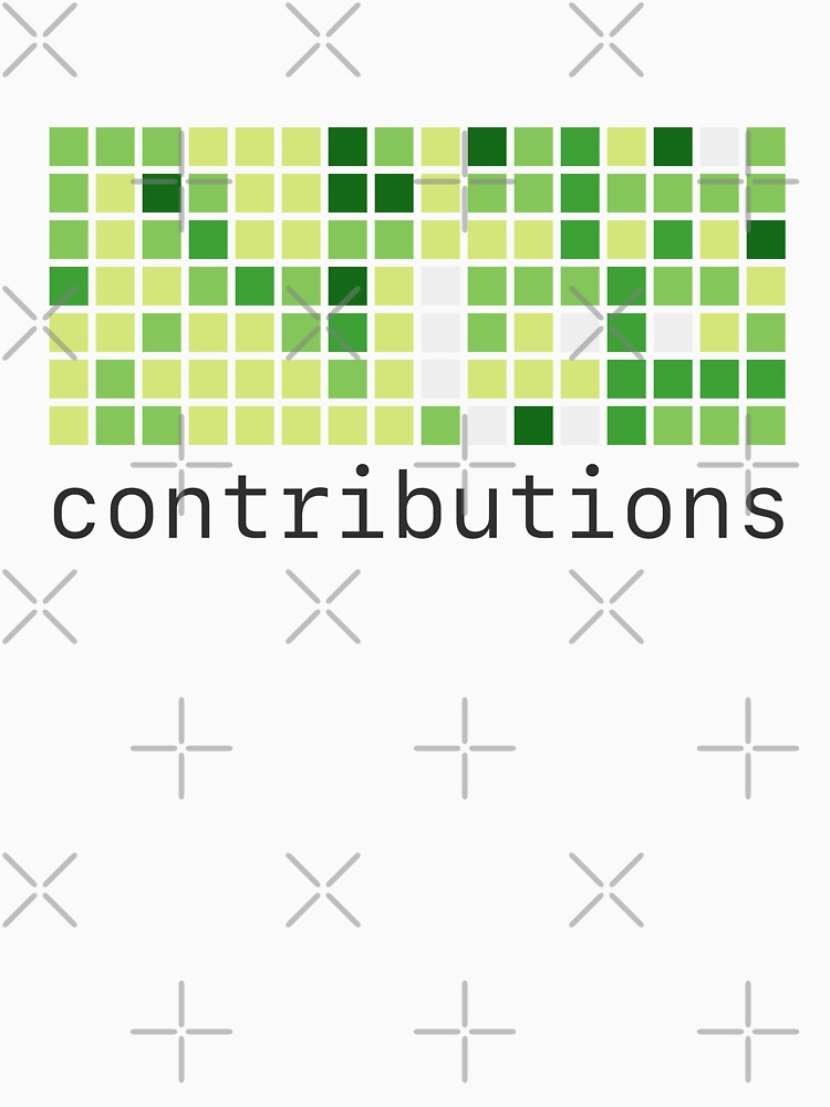 "Github Contributions" T-shirt for Sale by kentliau | Redbubble | github t-shirts - fork t ...