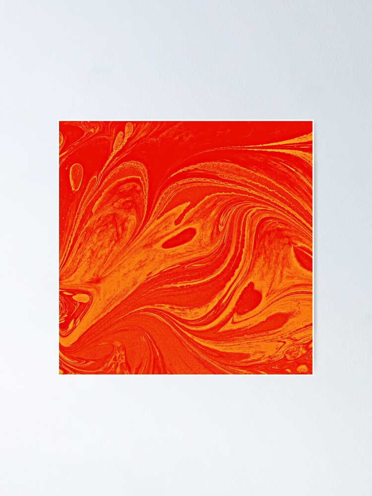 "Orange Trippy Liquid Art | Stoked Up Art" Poster for Sale by ...
