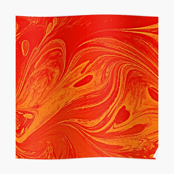 "Orange Trippy Liquid Art | Stoked Up Art" Poster for Sale by ...