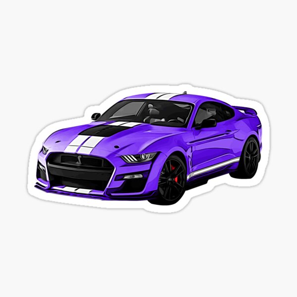 "Purple 2020 Shelby GT 500" Sticker for Sale by CarMad | Redbubble