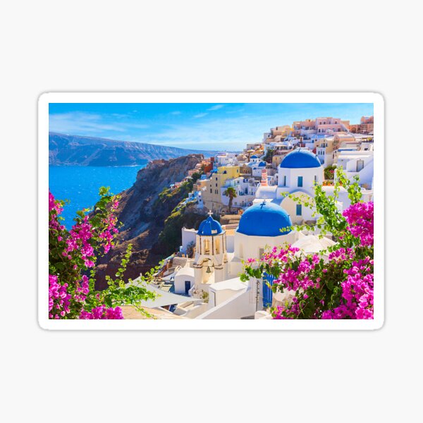 "Santorini Greece" Sticker for Sale by Morshead | Redbubble