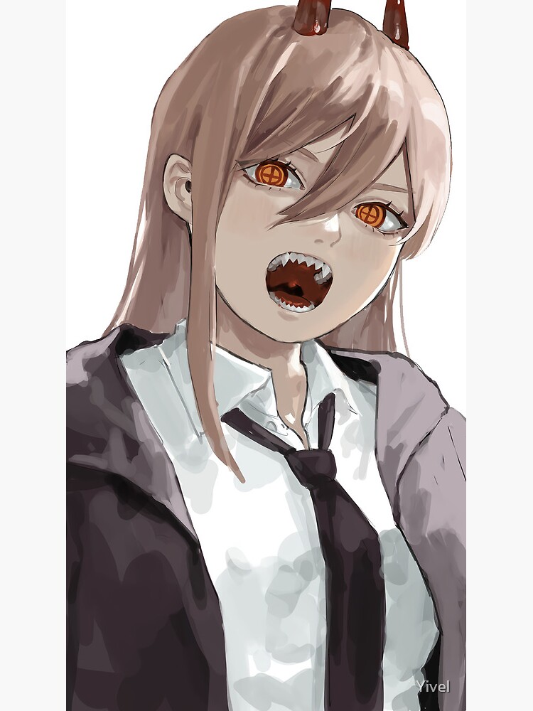 "Power Chainsaw Man Mouth Open" Art Print for Sale by Yivel | Redbubble