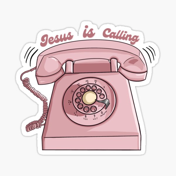 "Jesus is Calling " Sticker for Sale by beesandcacti | Redbubble