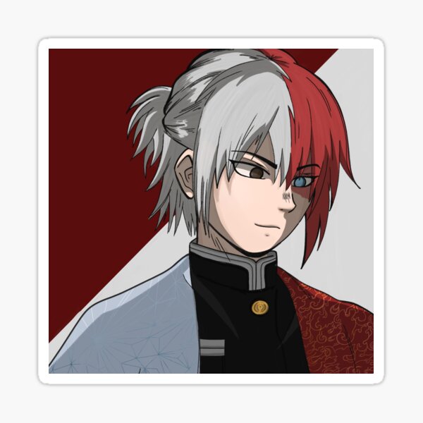 "Todoroki- Demon Slayer" Sticker for Sale by RedRidinghood94 | Redbubble