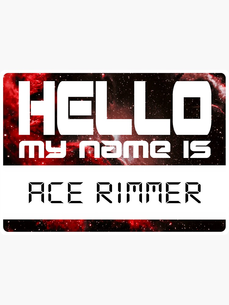 "HELLO My Name Is…Ace - Red (on Red)" Sticker for Sale by PawsitiveMum3 ...