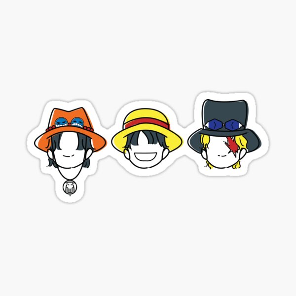 "Luffy, Sabo, Ace - One piece" Sticker for Sale by Pengun | Redbubble