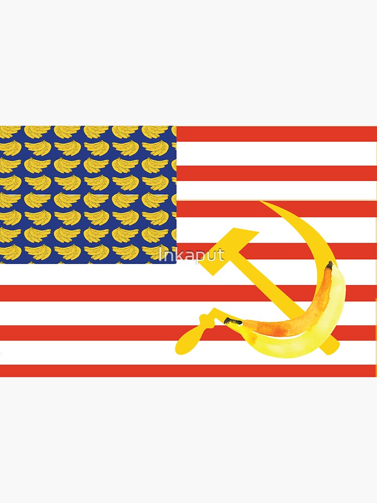 "Banana Republic Flag" Sticker for Sale by Inkaput | Redbubble