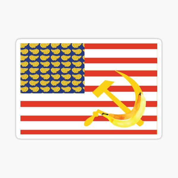 "Banana Republic Flag" Sticker for Sale by Inkaput | Redbubble