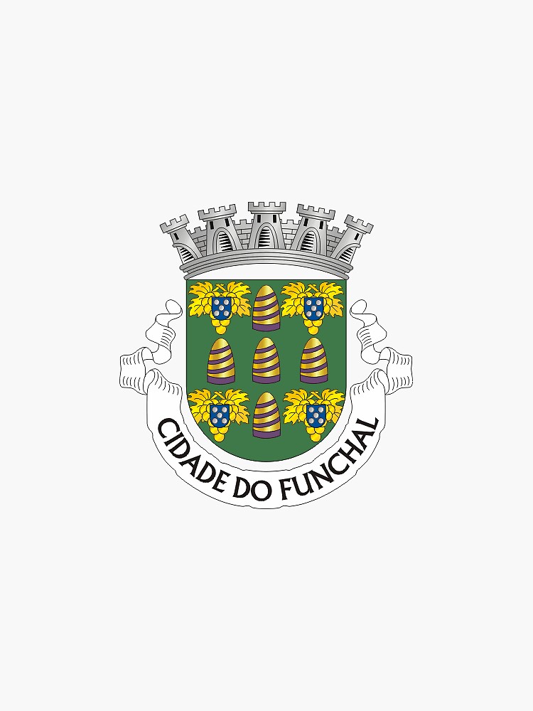 "Funchal, coat of arms (Portugal)" Sticker for Sale by Tonbbo | Redbubble