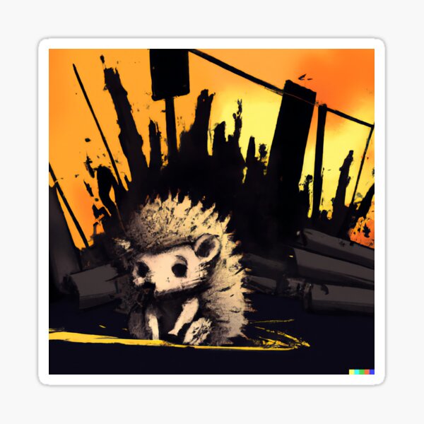 "Hedgehog in the Post Apocalypse " Sticker for Sale by looloobug01 ...