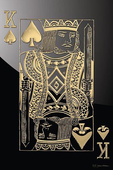 "King of Spades in Gold over Black " Poster by Captain7 | Redbubble