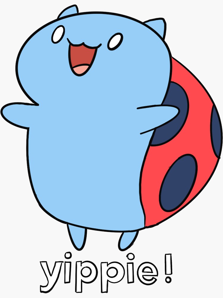 "Cat bug yippie " Sticker for Sale by ShaylaNguyenArt | Redbubble