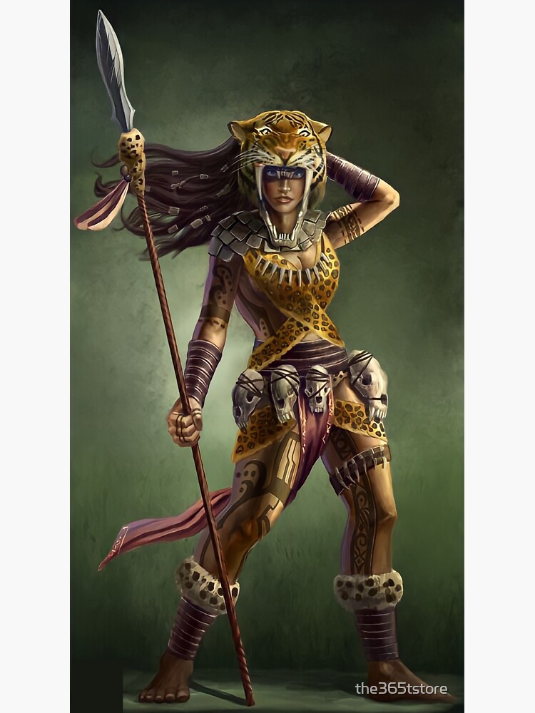 "Aztec Native Mayan Apache Tiger Warrior Girl" Sticker for Sale by ...