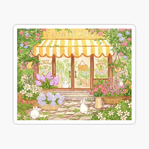 "A Flower Shop’s Favourite Customer" Sticker for Sale by hwainio ...