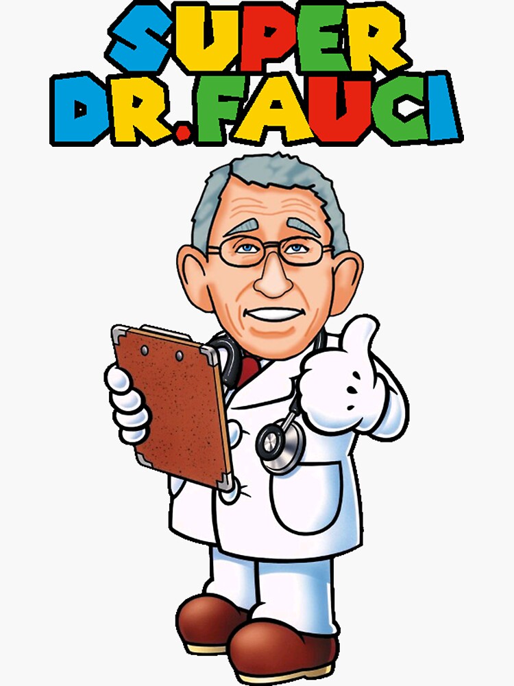 "Super Dr. Fauci" Sticker for Sale by BincoPalace | Redbubble