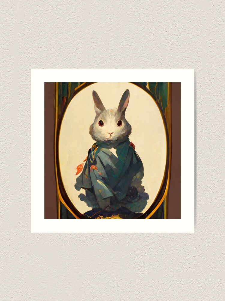"A Japanese rabbit vignette" Art Print for Sale by etherElric | Redbubble