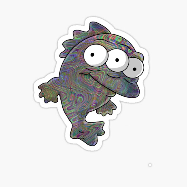 "TV Static Simpsons Blinky Sticker" Sticker for Sale by trippyinq ...