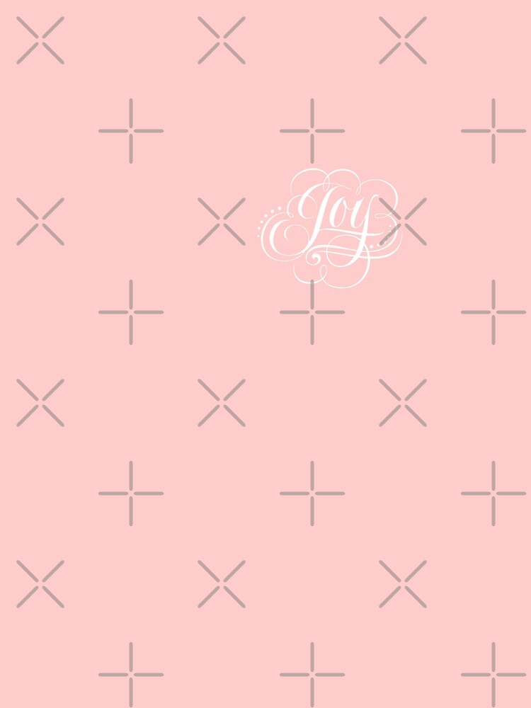 "Fancy JOY Lettering - Fashionable Pale Blush Pink Calligraphy" T-shirt ...