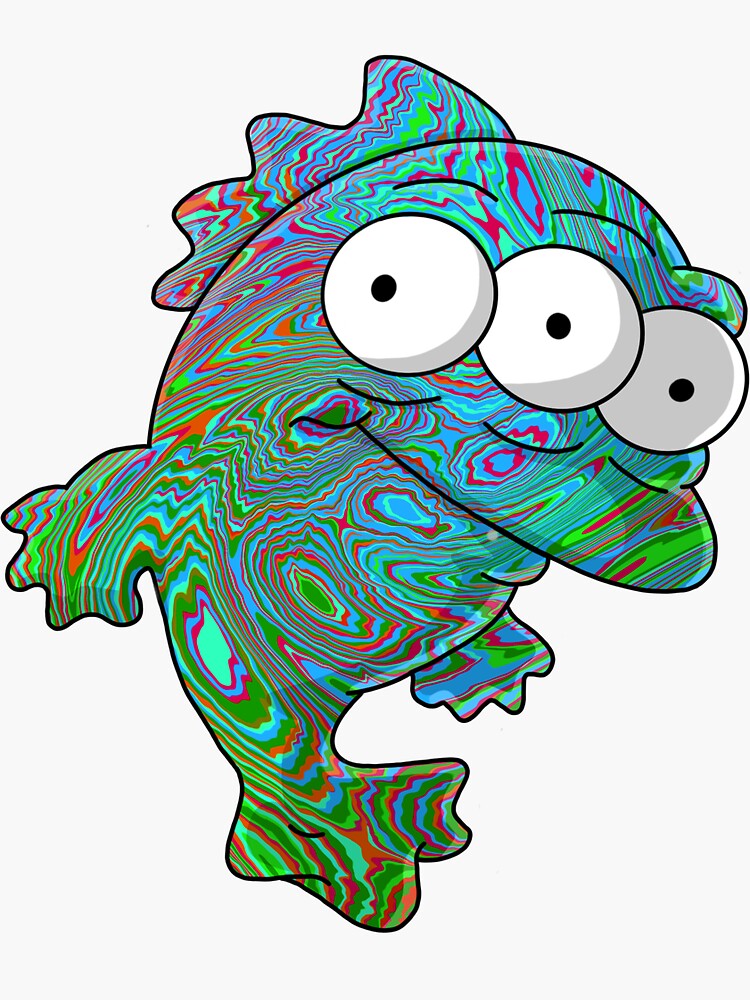"Blue Simpsons Blinky Sticker" Sticker for Sale by trippyinq | Redbubble