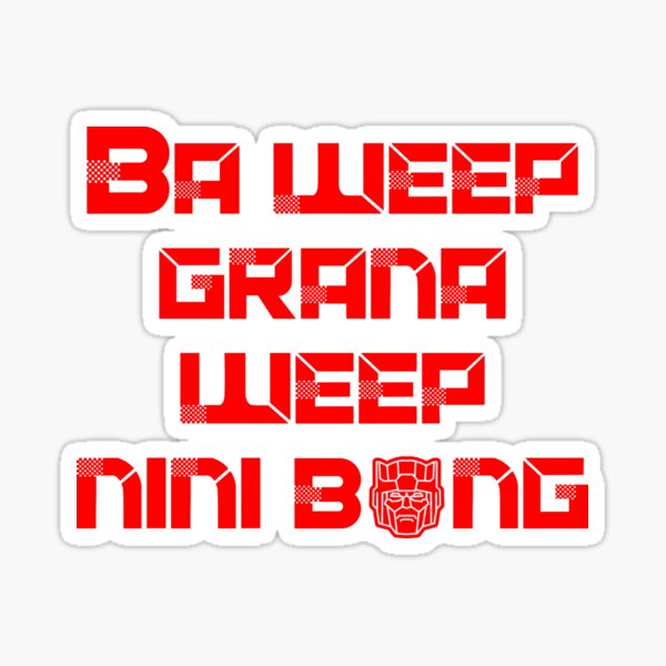 "JUNKION TF G1 Universal Greeting" Sticker for Sale by DezignYoyo ...