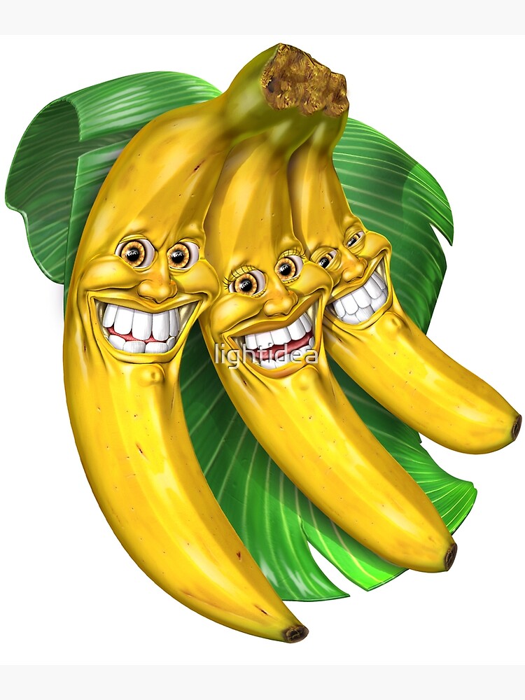 "Smiling Bananas" Poster by lightidea | Redbubble