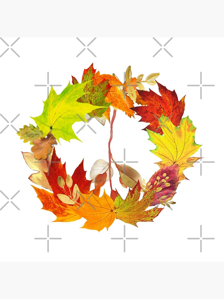 "Fall Leaf Peace Sign " Poster for Sale by JewellRenee | Redbubble