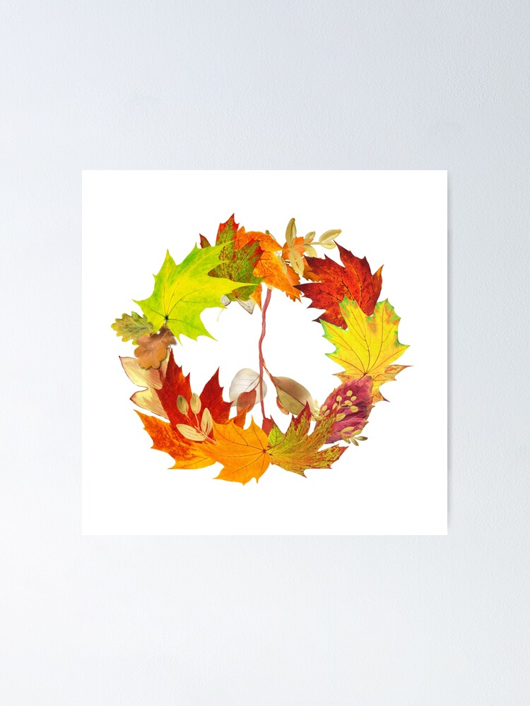 "Fall Leaf Peace Sign " Poster for Sale by JewellRenee | Redbubble