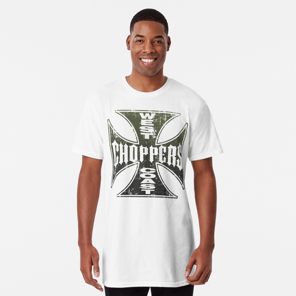 "West Coast Chopper Iron Cross " Sticker for Sale by RogueCatPR | Redbubble