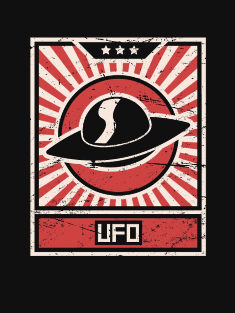 "UFO Vintage Style Alien Propaganda Poster" T-shirt for Sale by KikaBot ...