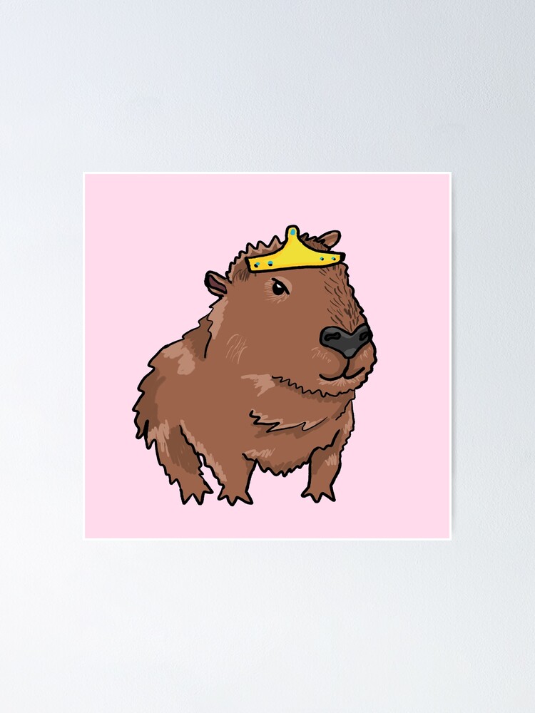 "Princess Capybara" Poster for Sale by RoserinArt | Redbubble