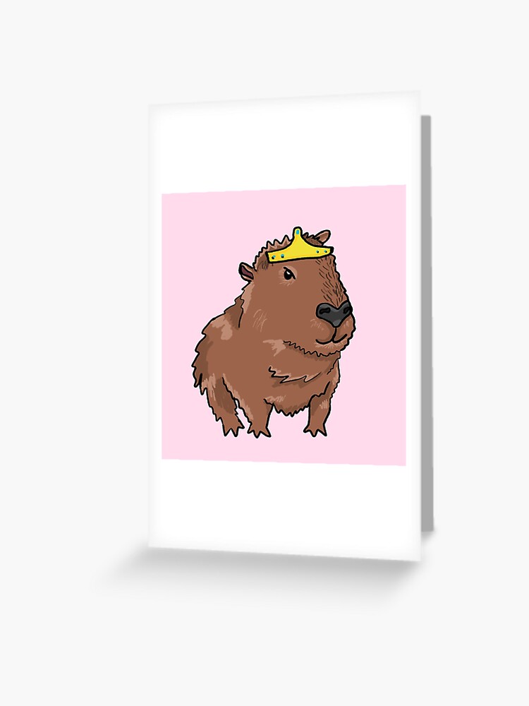 "Princess Capybara" Greeting Card for Sale by RoserinArt | Redbubble
