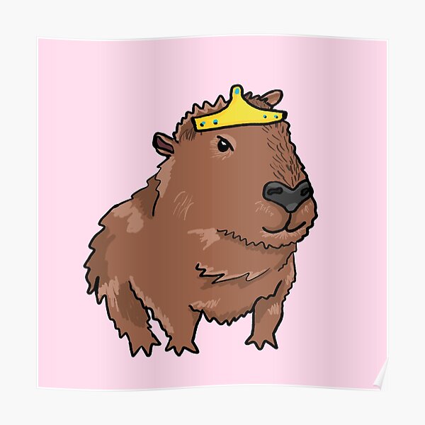 "Princess Capybara" Poster for Sale by RoserinArt | Redbubble