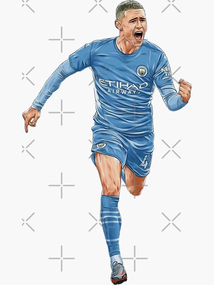 "Phil Foden Illustration" Sticker for Sale by bruno-baldwin | Redbubble