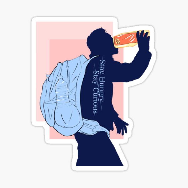 "Munchie Backpacker" Sticker for Sale by TsubasaMiyahira | Redbubble