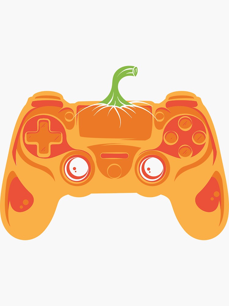 "Video-Game-Halloween-Gamer-Pumpkin" Sticker for Sale by ...