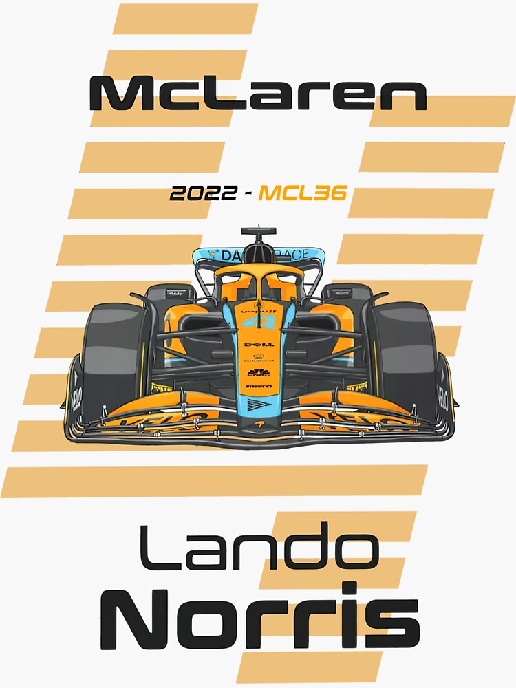 " Lando Norris MCL36 2022" Sticker for Sale by ClothingTX | Redbubble