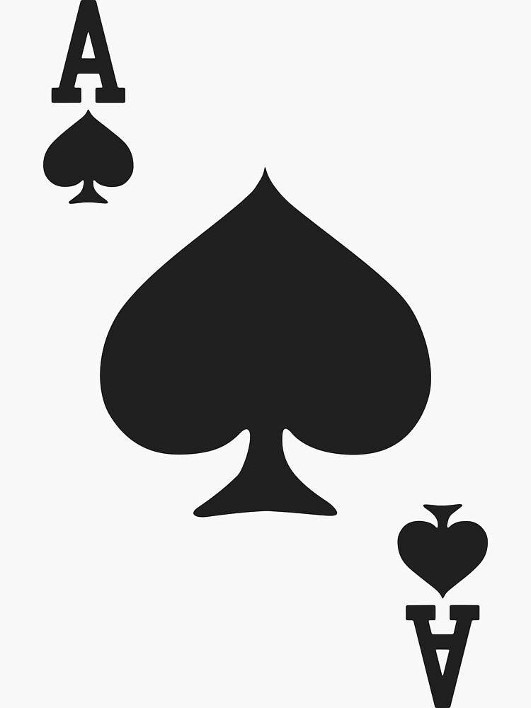 "Ace of Spades Playing Card Funny Halloween" Sticker for Sale by Teapot ...