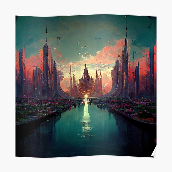 "Megastructure Utopia Abstract AI Generated Art" Poster for Sale by ...