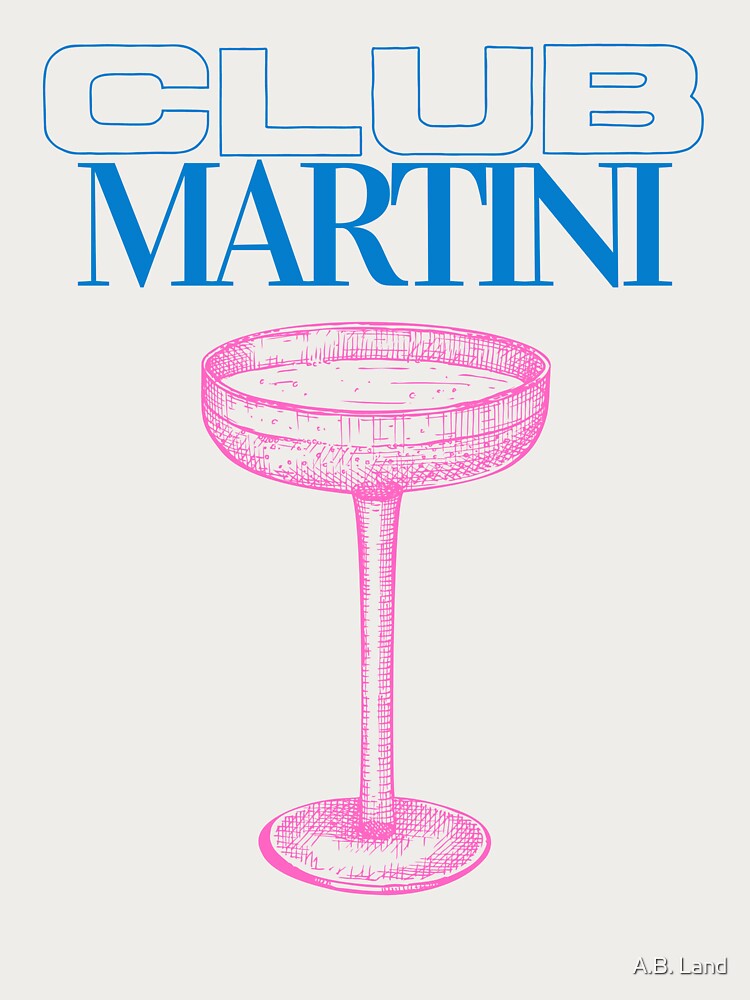"WELCOME TO CLUB MARTINI" Sticker for Sale by anniebrownart | Redbubble