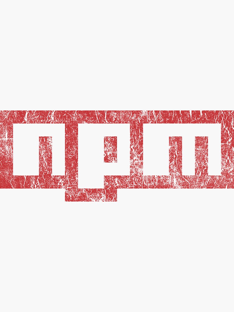 "Vintage npm" Sticker for Sale by vladocar | Redbubble