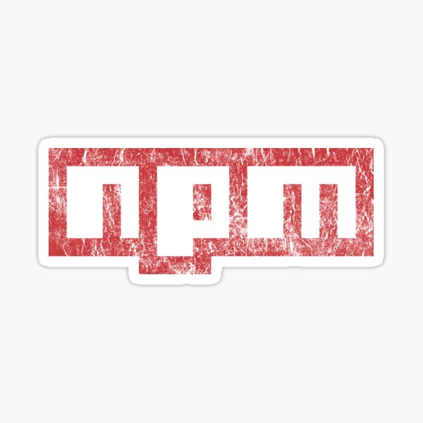"Vintage npm" Sticker for Sale by vladocar | Redbubble