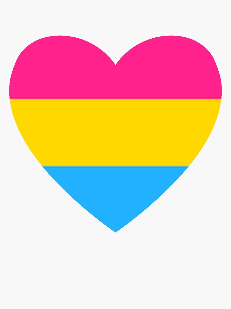 "Pan Pride Flag Heart" Sticker for Sale by zoocuties | Redbubble