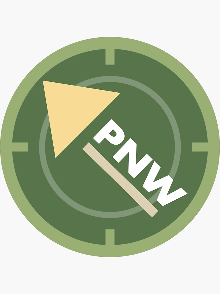 "PNW Logo Sticker" Sticker for Sale by Shadepine | Redbubble