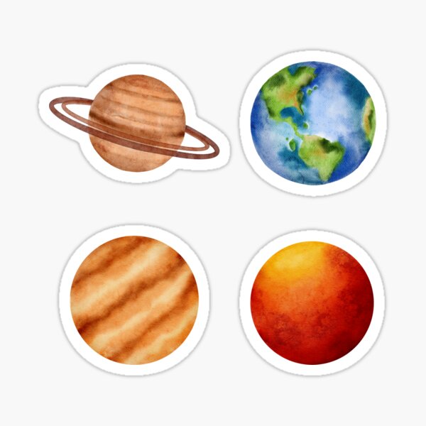 "Solar System Planets" Sticker for Sale by ArtworksByKris | Redbubble
