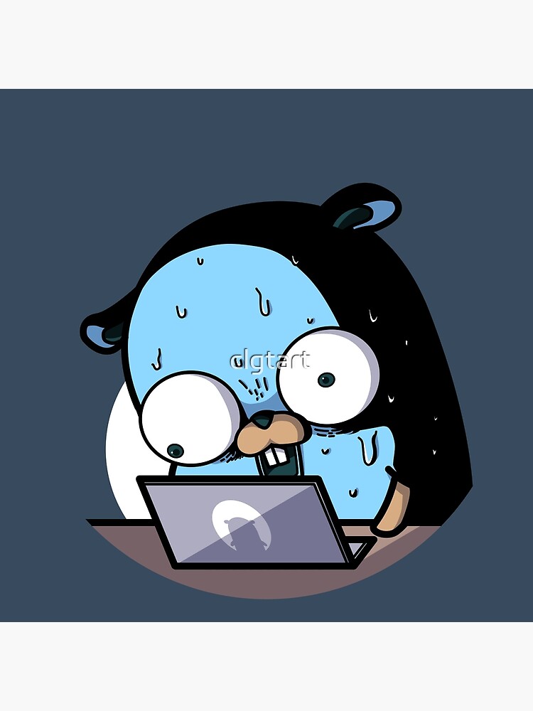 Golang Gopher Go Scared Poster For Sale By Clgtart Redbubble 