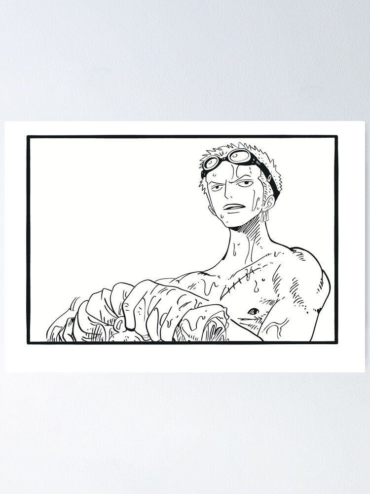 "One Piece Zoro Manga B/W" Poster for Sale by xKuchisabishi | Redbubble