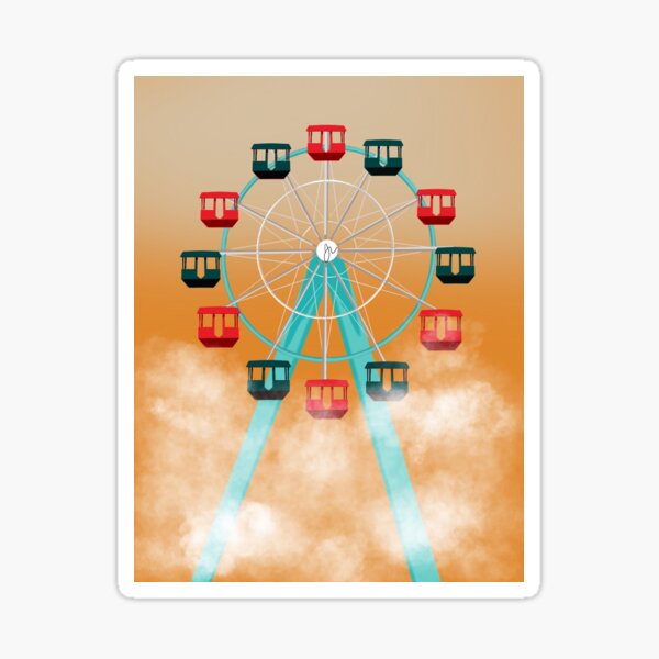 "Ferris Wheel" Sticker for Sale by BlueSoulArt99 | Redbubble
